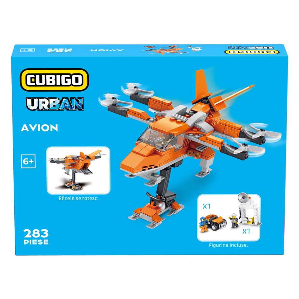Строителен комплект, Cubigo Urban, Самолет, 283 части | Toyzz Shop