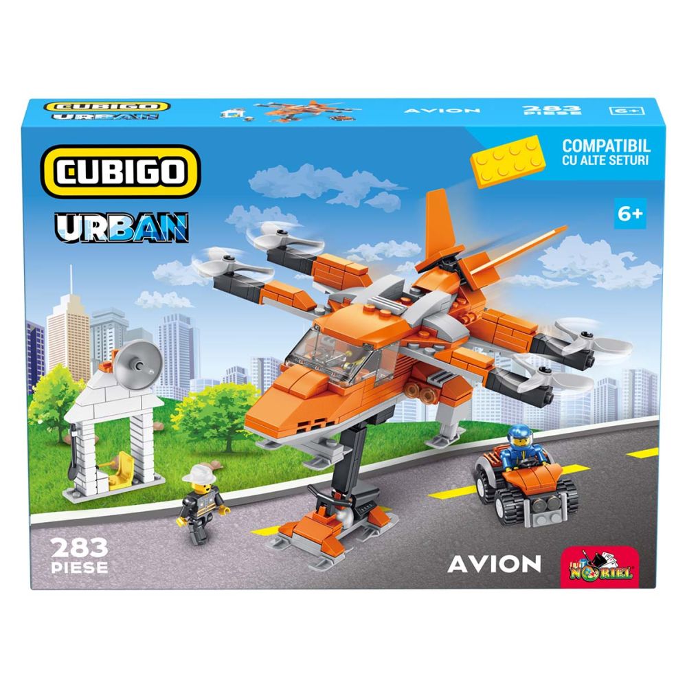 Строителен комплект, Cubigo Urban, Самолет, 283 части | Toyzz Shop