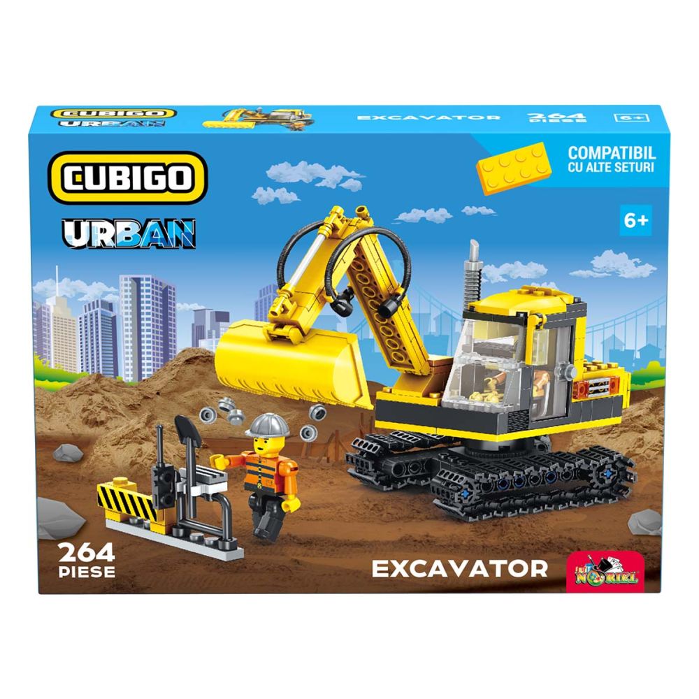 Строителен комплект, Cubigo Urban, Багер, 264 части | Toyzz Shop