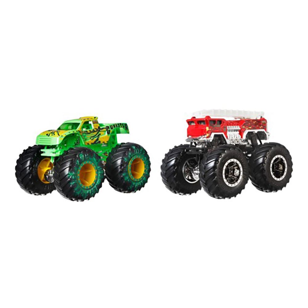 Комплект от 2 коли Monster Truck, Hot Wheels, Gunkster и 5 Alarm, 1:64 ...