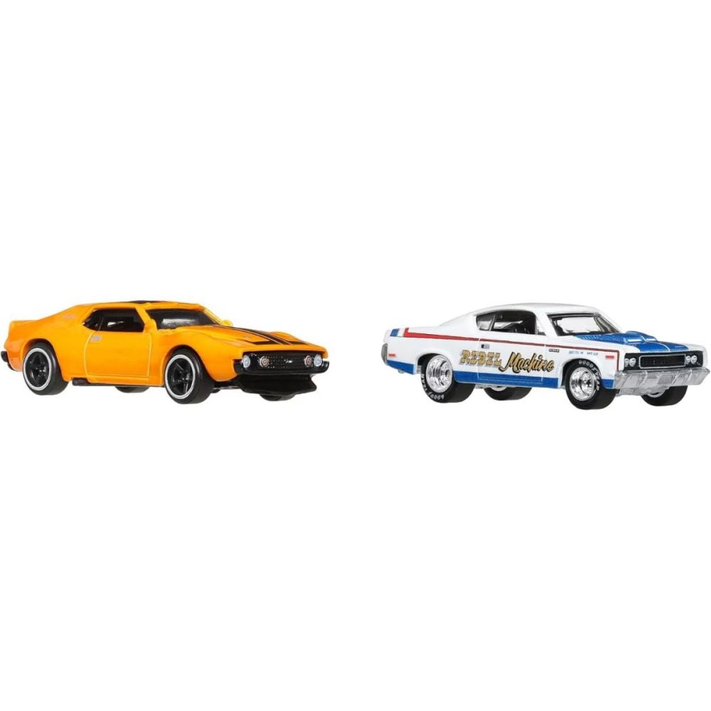Комплект 2 метални колички, Hot Wheels, 971 AMC Javelin и AMC Rebel ...