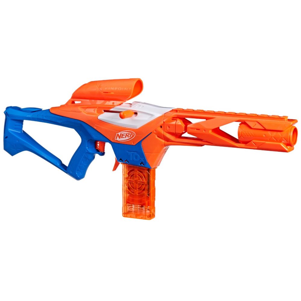 Бластер с 18 дунапренени стрелички, Nerf, N1 Series, Pinpoint Sight ...