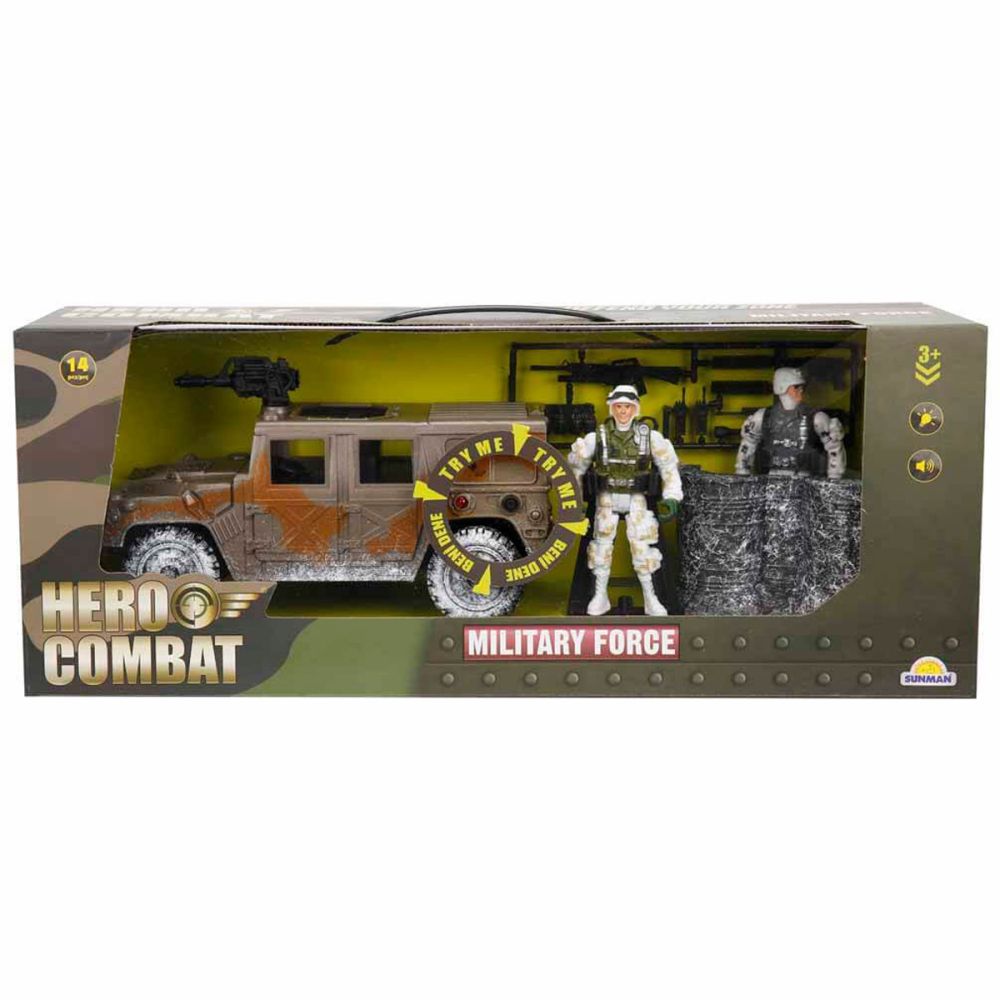 Комплект зимно превозно средство с фигурки, Hero Combat, Джип | Toyzz Shop