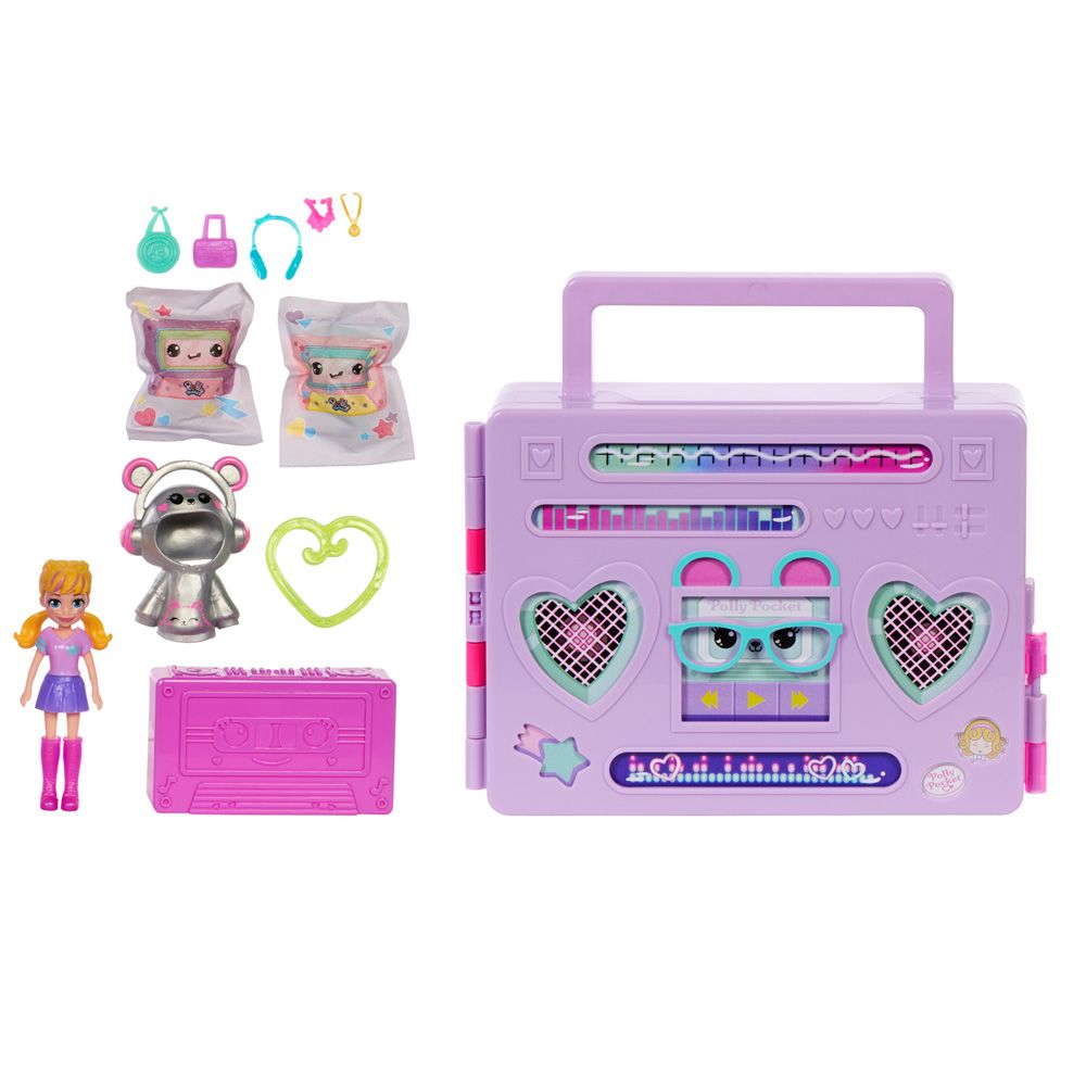 Комплект за игра с мини кукла Polly Pocket, Disco Fashion Reveal, HRD65 ...