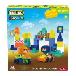 Строителен комплект, Cubigo Junior, Състезателни шофьори, 34 части ...
